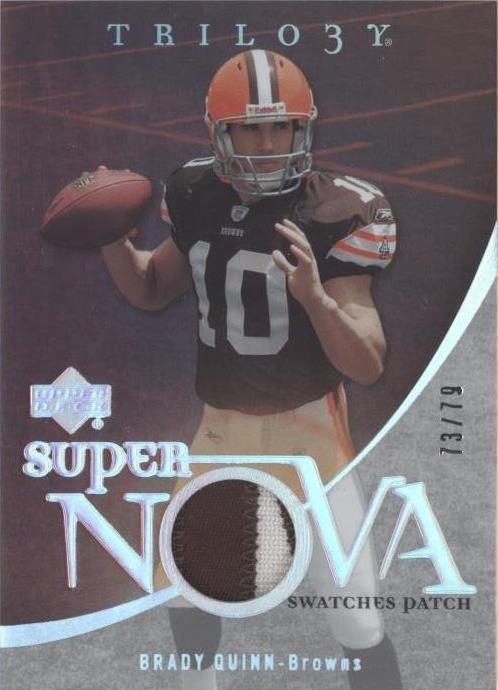 2007 Upper Deck Trilogy - Supernova Swatches Brady Quinn #SS-BQ Patch ...