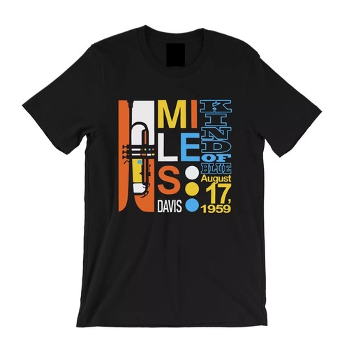 Miles Davis Jazz T-Shirt Cotton Music Gift All vtg Tee Coltrane Blue ...