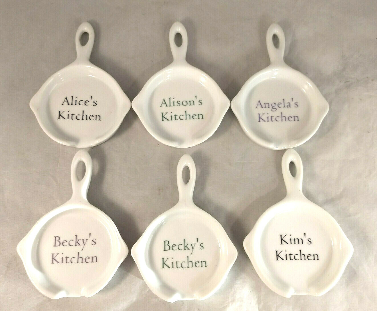 Mini Skillet Spoon Rest - Names - Alice, Alison, Angela, Becky, or Kim ...