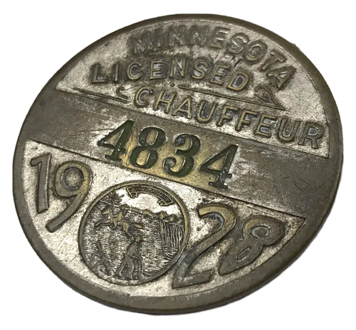 Vintage Minnesota Licensed Chauffeur Taxi Driver Badge Pin Metal #4834 ...