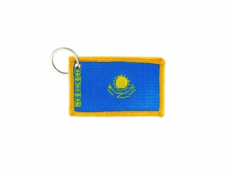 Key Ring Keys Key Embroidered Badge Patch Badge Flag Kazakhstan Kasakh | eBay