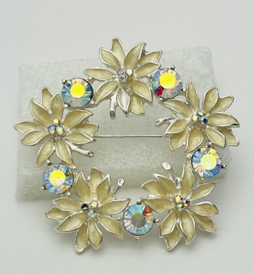 High Quality New Enamel Aurora Crystal Wreath Christmas Pin/Brooch | eBay