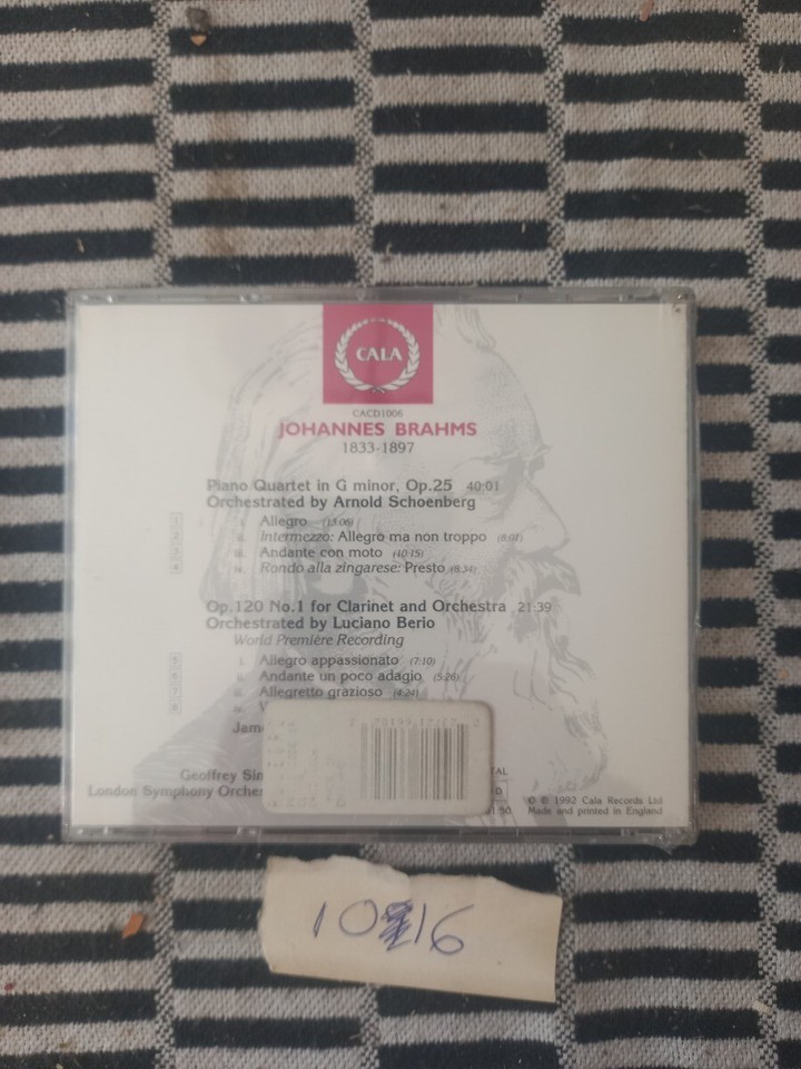 BRAND NEW FACTORY SEALED CD / JOHANNE BRAHMS / GEOFFREY SIMON / LONDON ...