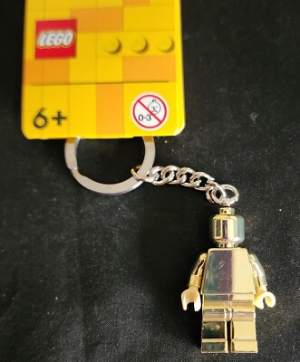 LEGO Minifigure Key Chain - Metallic Chrome Gold 850807 New With Tag | eBay