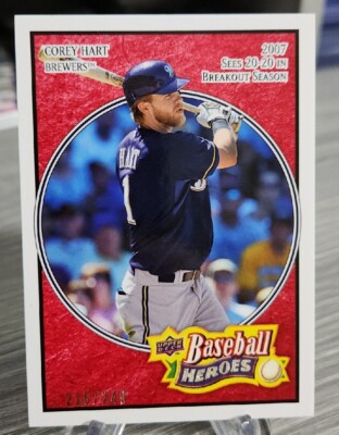 Corey Hart 2008 Upper Deck Baseball Heroes Red /249 #46 Milwaukee ...
