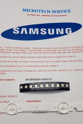 SAMSUNG UE32F4000AW 2013SVS32H 10 PIECE FLIP LED REPAIR KIT READ ADVERT ...