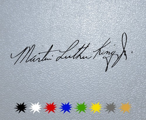 STICKER PEGATINA DECAL VINYL Martin Luther King Signature | eBay