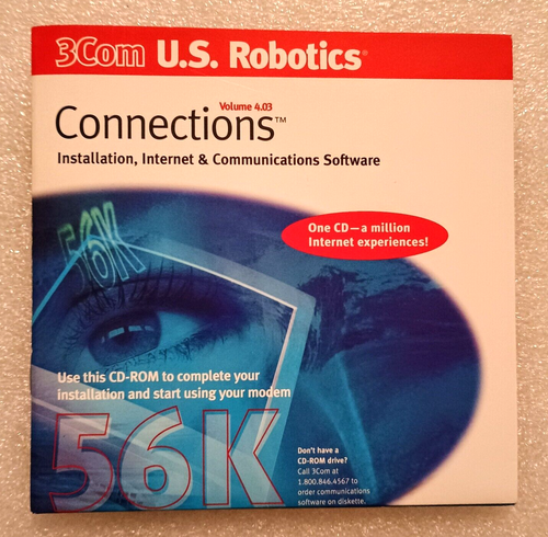 3Com U.S. Robotics Connections Installation CD-ROM 56k Faxmodem Software | eBay