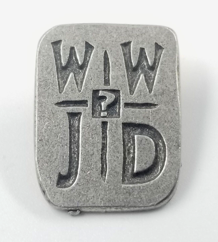 WWJD What Would Jesus Do? Pewter Silver Tone Lapel Pin Religious ...