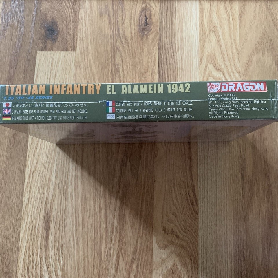 Dragon 1:35 Italian Infantry El Alamein 1942 WWII Model 4 Figure Kit ...