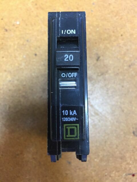 Square D 20 Amp Bolt on Breaker Q0b SWD 61 120/240 1 Pole for sale ...