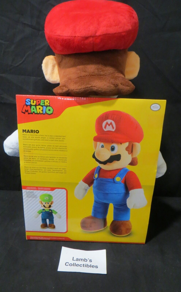Super Mario 18" Giant Plush Super Mario Nintendo Video Game Hero Jakks ...