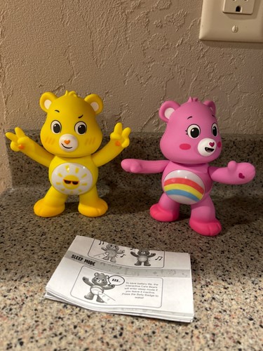 Care Bears 5" Interactive Figure Pink Cheer Bear Light up belly Toy ...