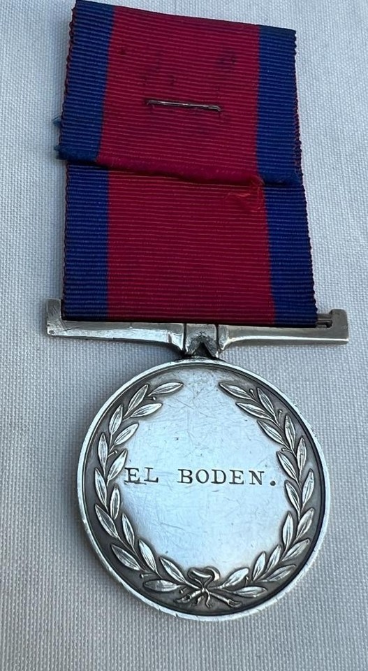 Victorian Full Size 77th Foot Regiment Peninsula El Boden War Medal ...