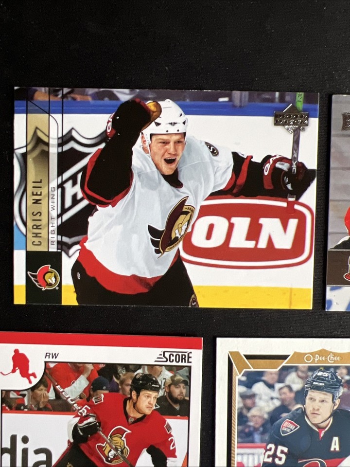 Chris Neil 5 Card NHL Ice Hockey Trading Card Lot Senators Fight Card ...