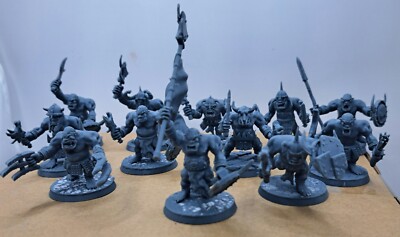 28mm orc miniature set of 11 for tabletop, DnD, Fantasy RPG, Wargaming ...