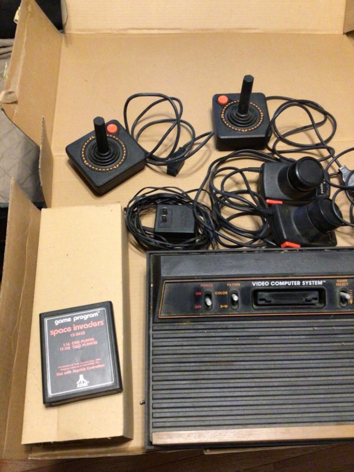 Original Atari game system in original box w/3 games in nmib all pcs ...