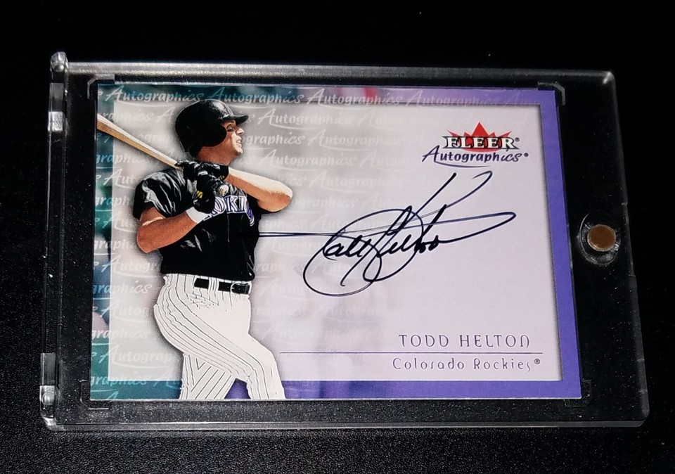 TODD HELTON AUTO with CASE 2000 FLEER AUTOGRAPHICS AUTOGRAPH ROCKIES ...