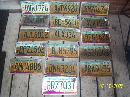 ARIZONA Expired License Plate Tags Decor $1.00 Each (PICK & CHOOSE) | eBay