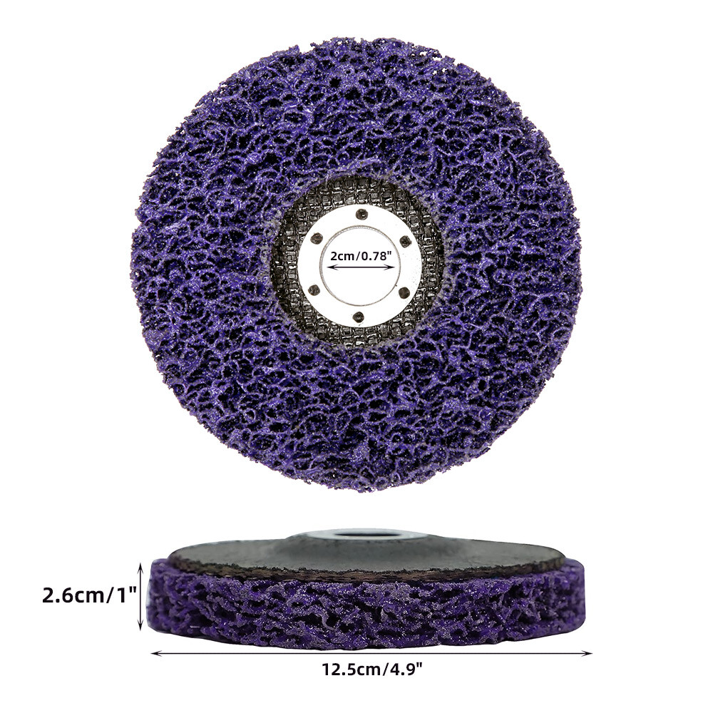 10X POLY STRIP DISC WHEEL PAINT RUST REMOVAL CLEAN GRINDER 125mm x 22mm ...