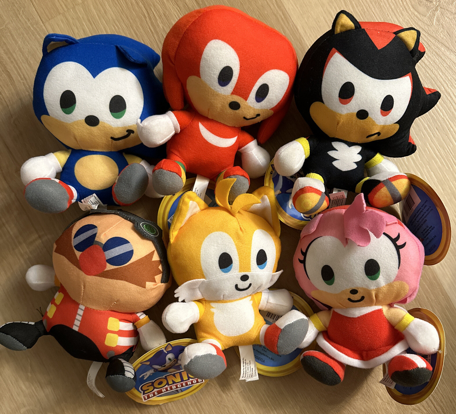 NWT (Set of 6) Knuckles Shadow Tails Amy Sonic The Hedgehog 6” Big Head ...