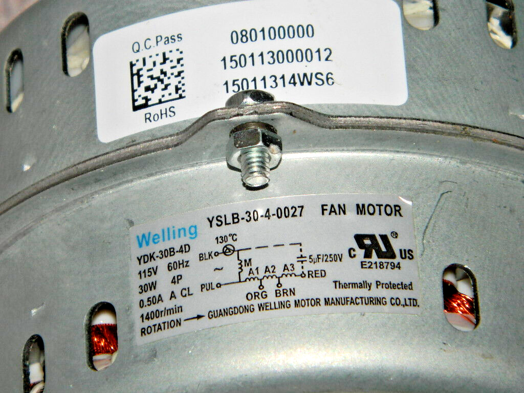 NEVER USED Welling Fan Motor Model YSLB-30-4-0027 | eBay