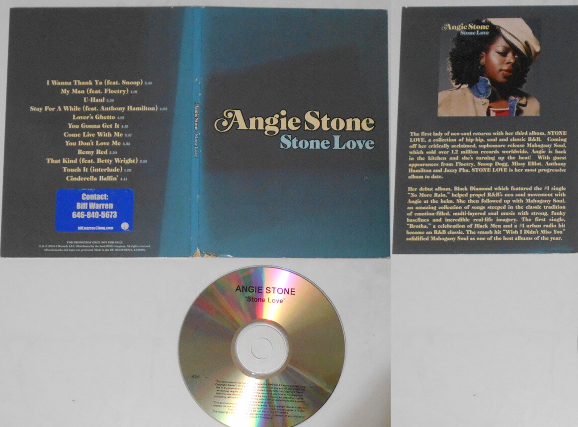 Angie Stone - Stone Love - E.U. promo cd 5x8 gatefold sleeve | eBay