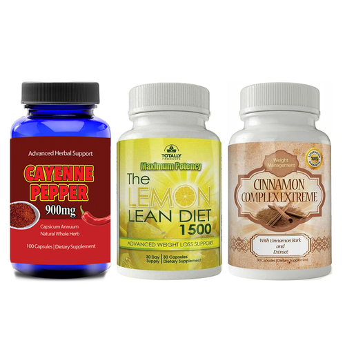 Cayenne Pepper Lemon Lean Cinnamon Bark Extract Fat Burn Weight Loss ...
