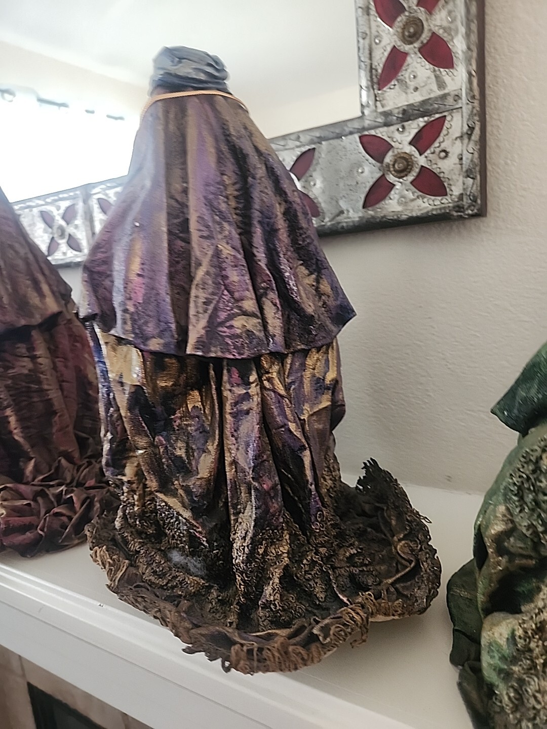 Large vintage Fabric Paper Mache Christmas Nativity Three Wise Men 3 ...