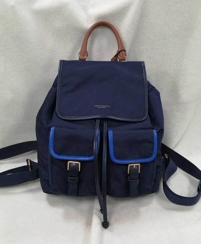 om23 Tory Burch 10008684 Backpack Navy Blue | eBay