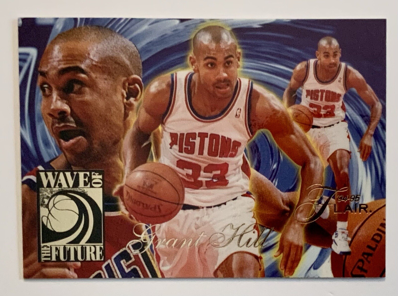 1995 Fleer Flair Wave Of The Future Grant Hill 2 Of 10 Detroit Pistons ...