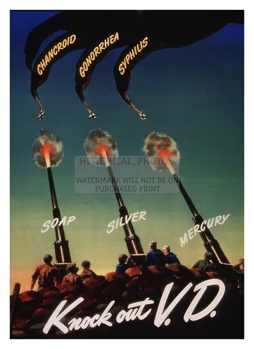 KNOCK OUT VENEREAL DISEASE PROPHYLAXIS PREVENTS WW2 WWII FLYER POSTER ...