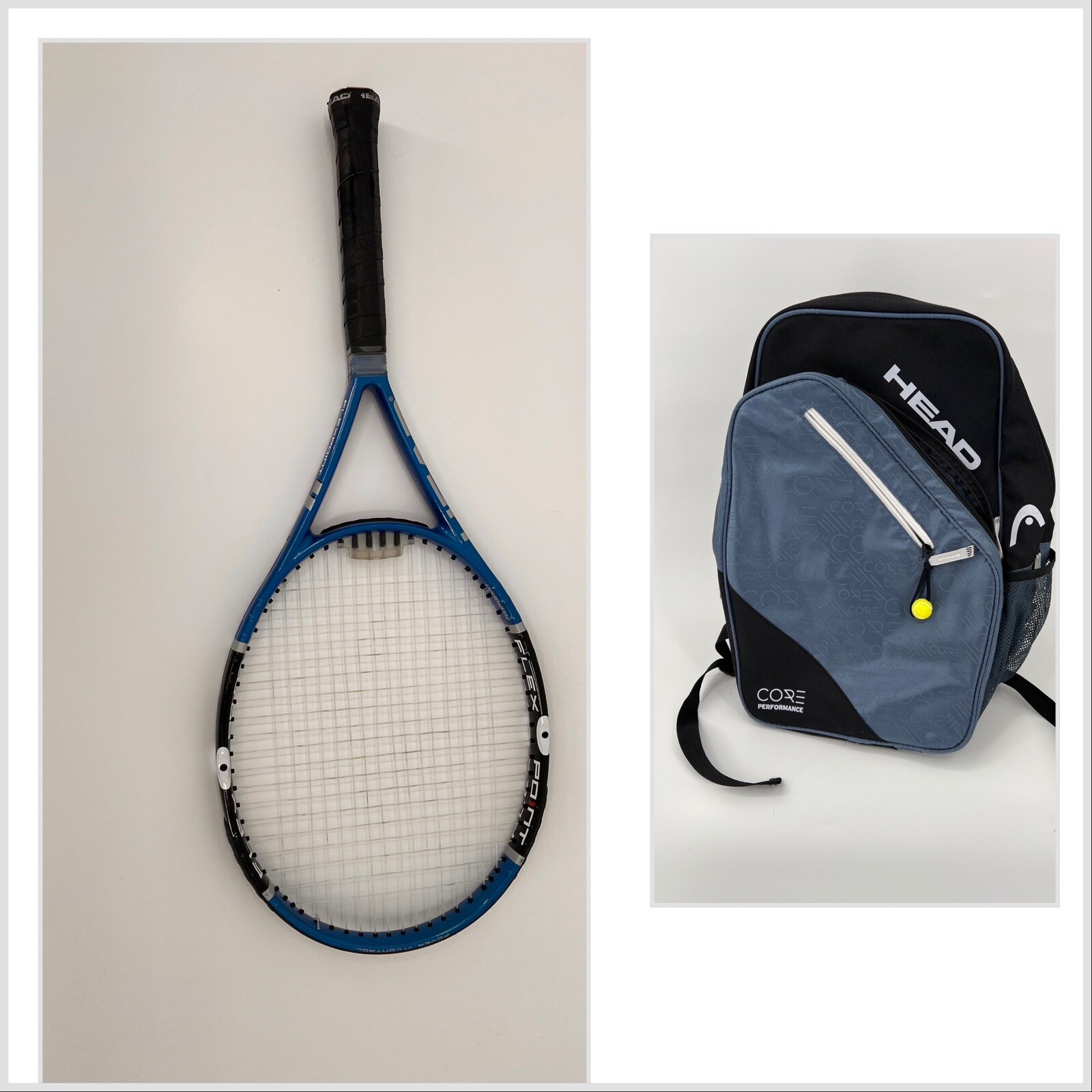 Head Flexpoint 4 Oversize 4 1/2 Grip Tennis Racquet Blue With Head ...