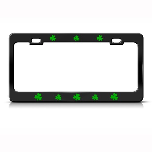 Metal License Plate Frame Shamrock Green Irish Ireland Car Accessories ...