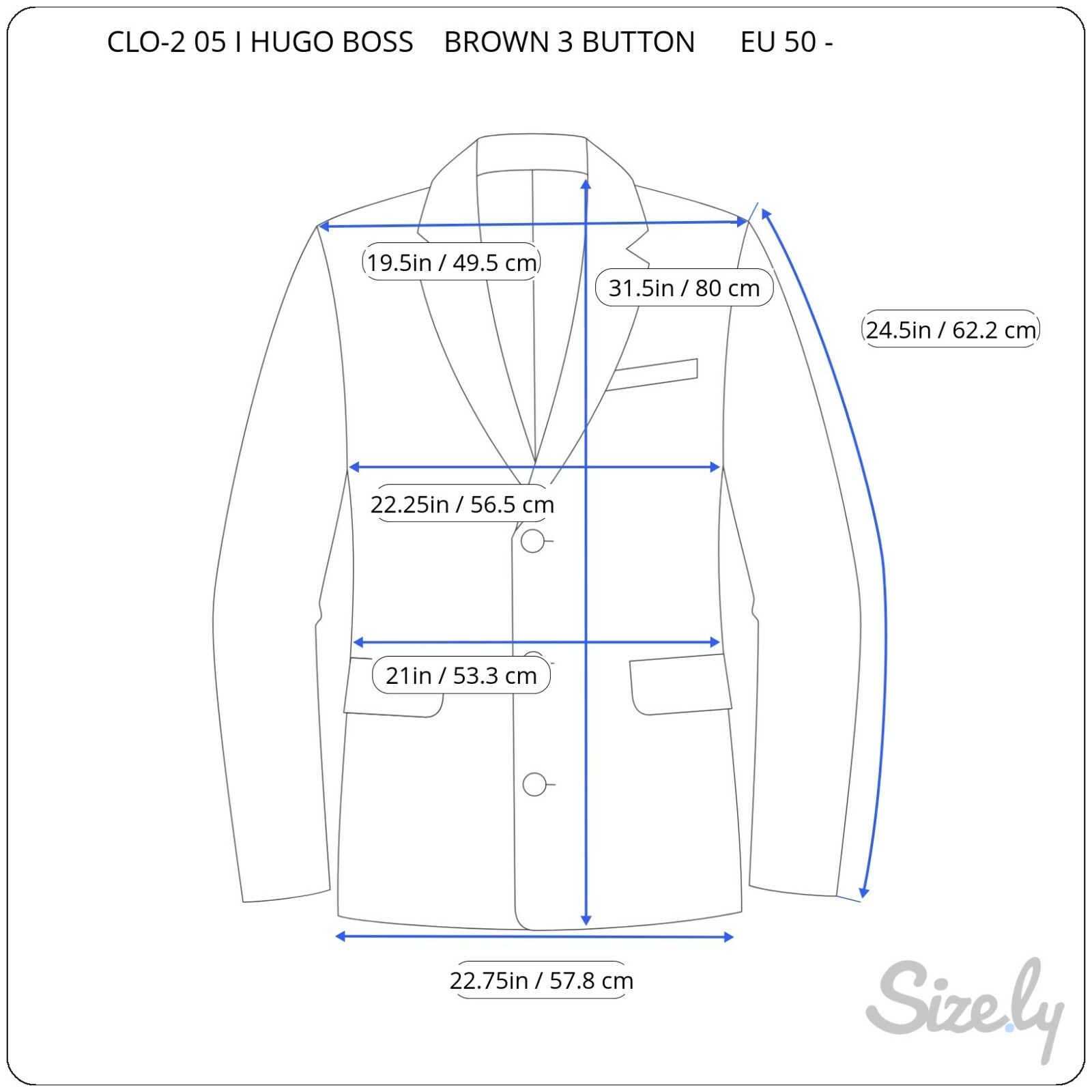 BOSS HUGO BOSS Mens Size 40 Brown Suit Jacket 100% Virign Wool 3 Button ...