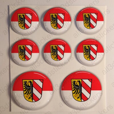 Aufkleber Nürnberg Deutschland 3D Gedomt 3D Flagge Fahne Kfz-Aufkleber ...