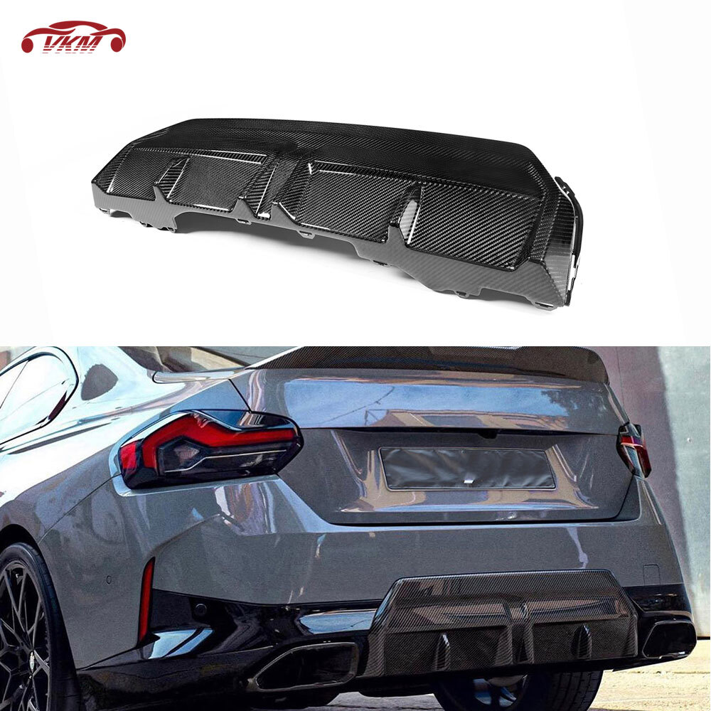 For BMW G42 M235i M240i Coupe Dry Carbon Fiber Rear Bumper Diffuser Lip ...