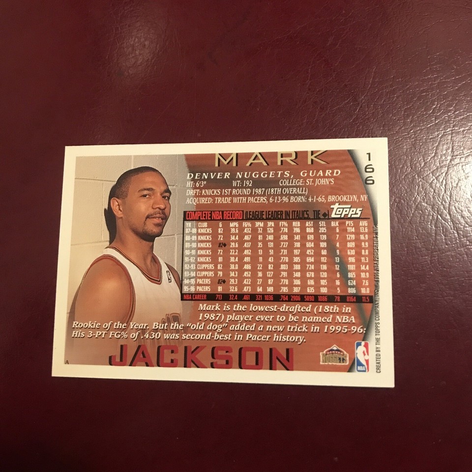 1996-97 Topps #166 Mark Jackson Denver Nuggets Basketball Card | eBay