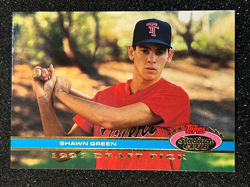 1991 Topps Stadium Club Shawn Green 1991 Draft Pick Rookie Card 67 MLB ...