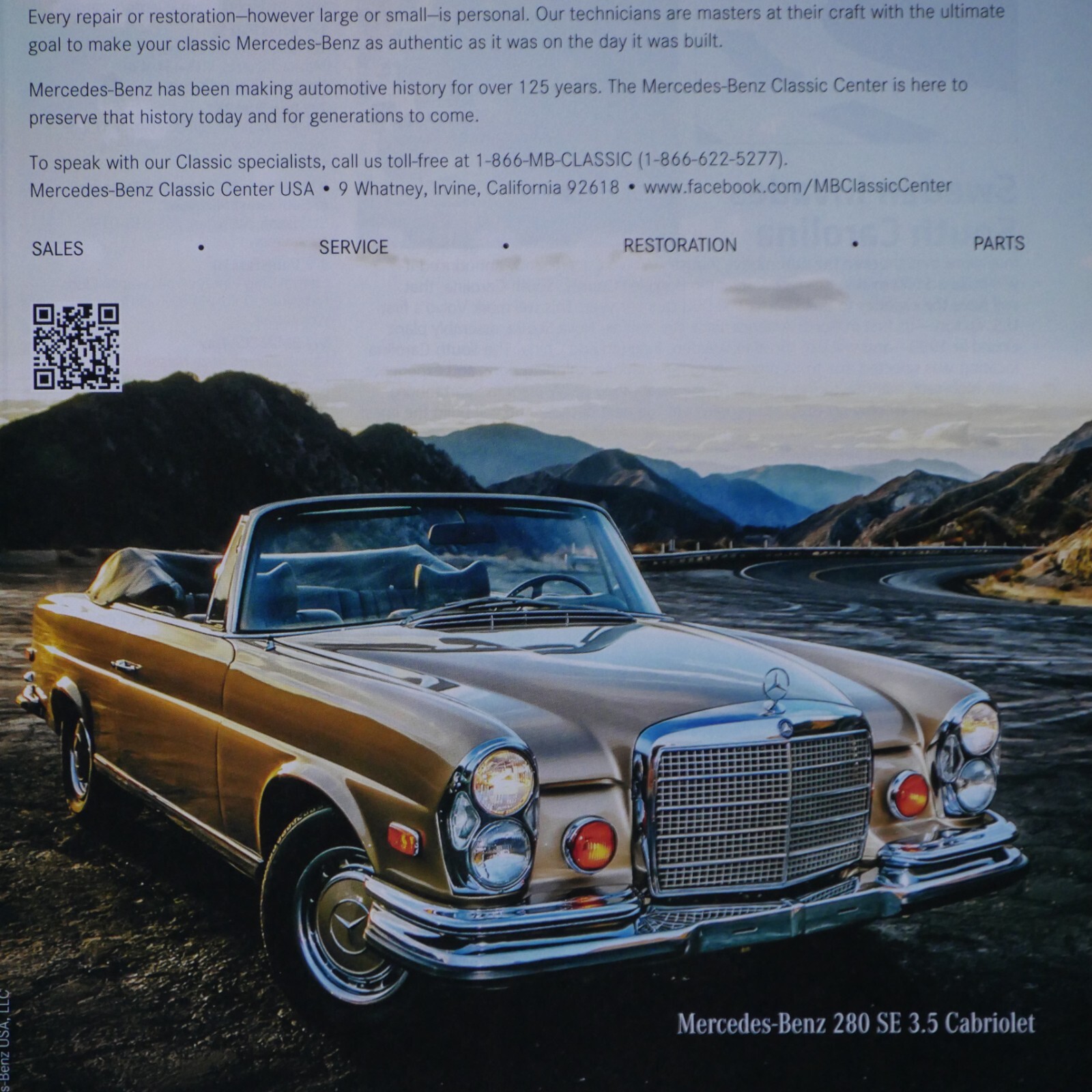 1971 Mercedes Benz 280 SE 3.5 Cabriolet 2016 MB Classic Original Print ...