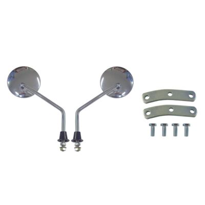 Mirrors 10mm Chrome Round Pair Vespa PX & Universal | eBay UK