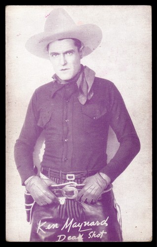 1940s-50s Vintage Western Exhibit Arcade Card #147 Ken Maynard | eBay