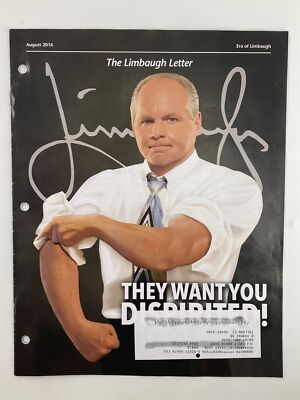 Rush Limbaugh Letter Newsletter Magazine August 2016 They Want You ...
