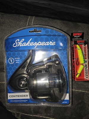 Shakespeare Contender Size 20 Spinning Fishing Reel CONT260 Free Rapala ...