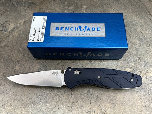Benchmade Barrage Assist Folding Pocket Knife Blue Canyon Handle 581-03 ...