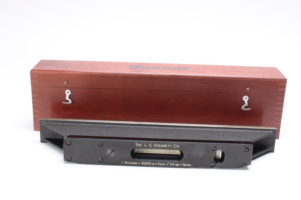 L.S. Starrett No. 199 Master Precision Level With Wooden Box - Fair ...