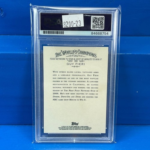 GUY FIERI 2011 Allen & Ginter Card Autograph GOLD Signed PSA Cert AUTO ...