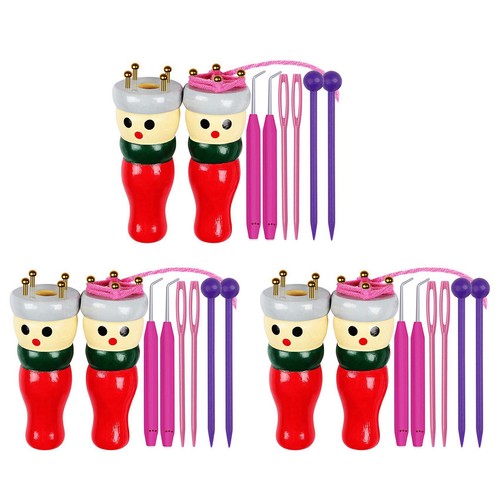 French Knitter Tool 6 Pack, Wooden Knitting Set Spool Knitting Doll4452 ...