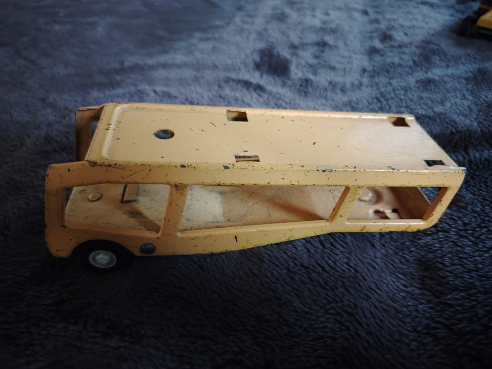 Vintage Tonka mini-trucks. Low Loader, Tipper and Transporter trailer ...