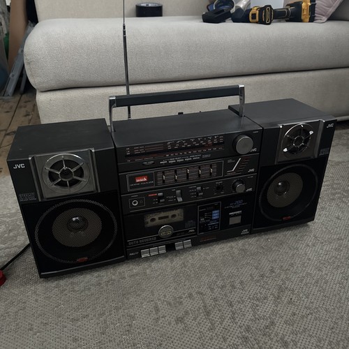 JVC PC-200LB PORTABLE COMPONENT SYSTEM CASSETTE RECEIVER BOOMBOX ...